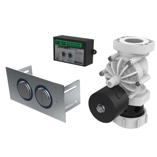 Double Electronic Flush Valve with SS Plate | Britex Australia