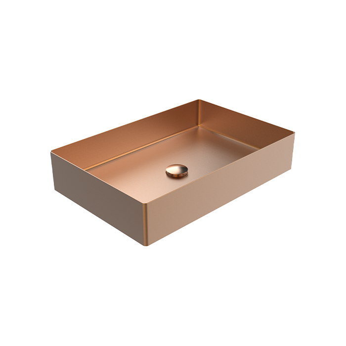 Copper Designer Rectangular Hand Basin | Britex Australia