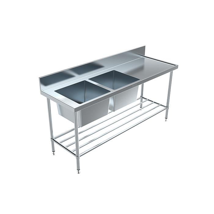 BenchTech Double Sink Benches - Left Hand Side | Britex Australia