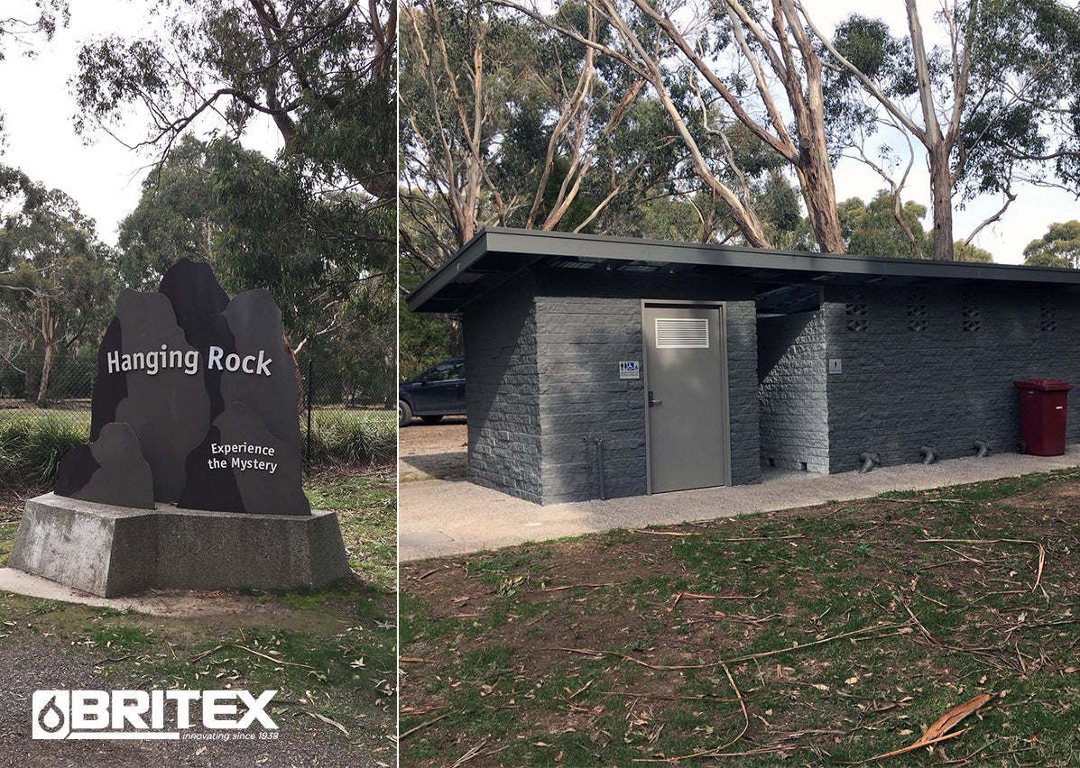 Hanging Rock Toilet Block - using Britex Toilet Suites